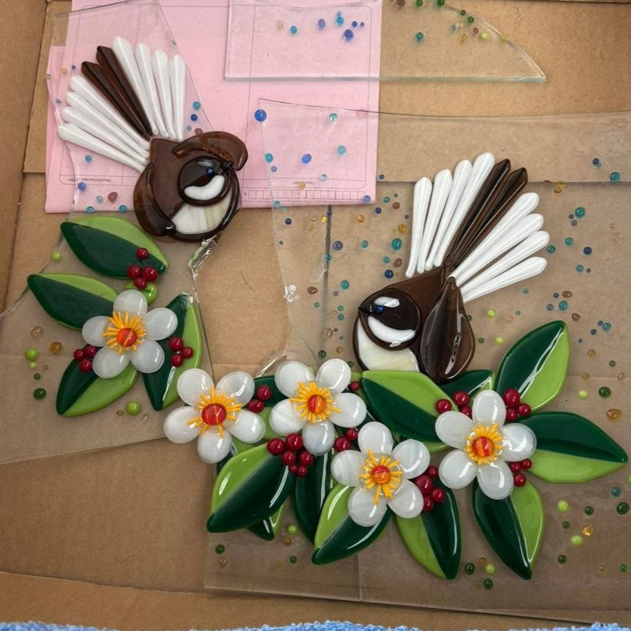 Glass Repair Fantail Art Piece – W R I G H T W A Y STUDIOS & Auckland ...
