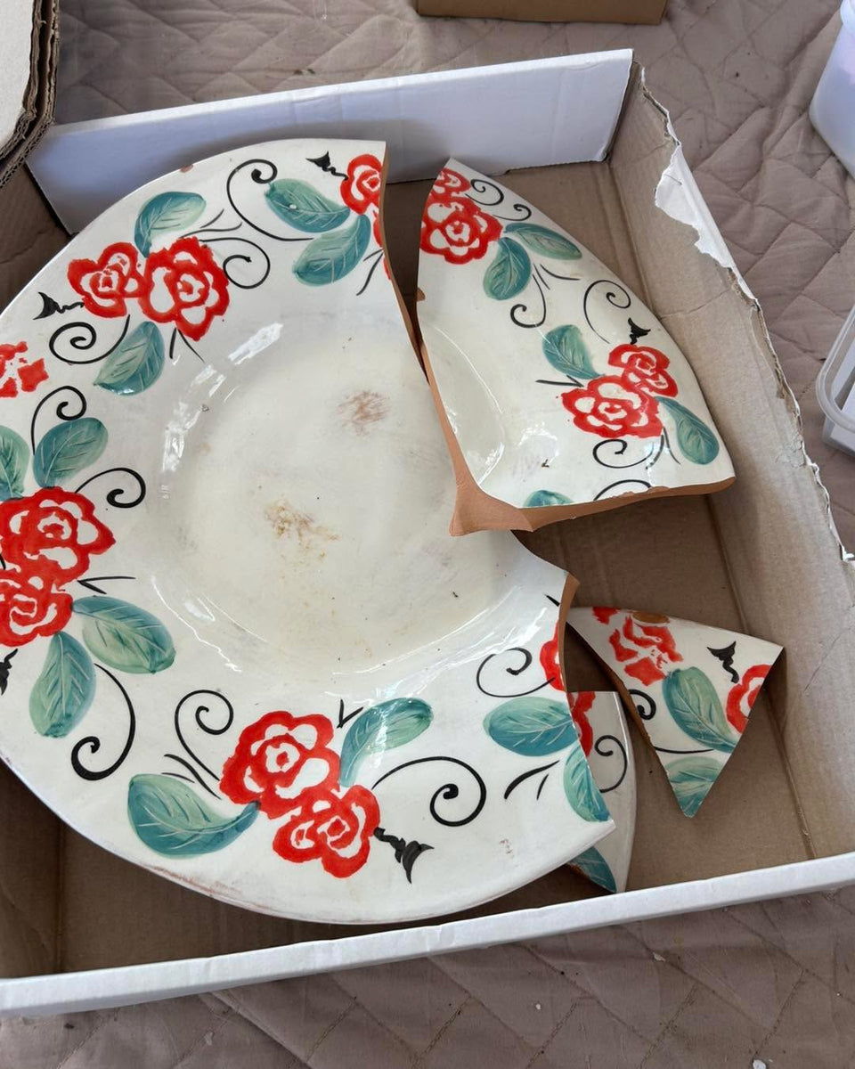 Before & After Repairs: Hand Painted Italian Plate – W R I G H T W A Y ...